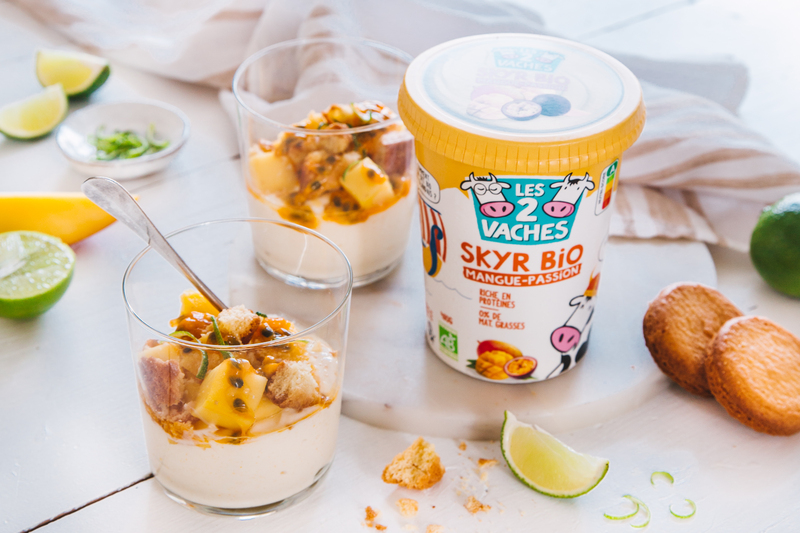 Les Skyrs bio aux fruits Les 2 Vaches, c’est skyr se fait de meuh