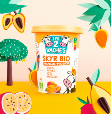 Yaourt Skyr Bio Mangue Passion - ﻿Les 2 Vaches